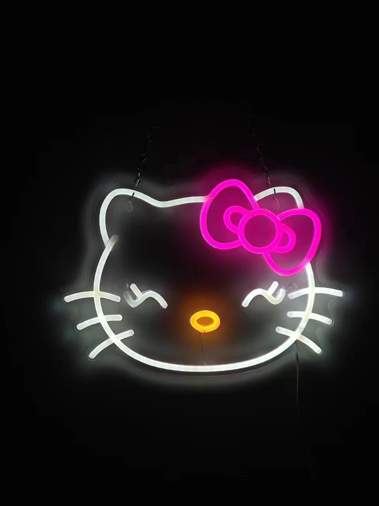 Neon Hello Kitty Background