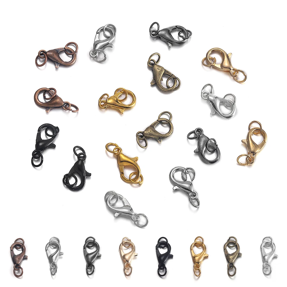 10-50Pcs-10-12-14-Mm-Kreeft-Sluitingen-Haken-Met-Jump-Ringen-Einde ...