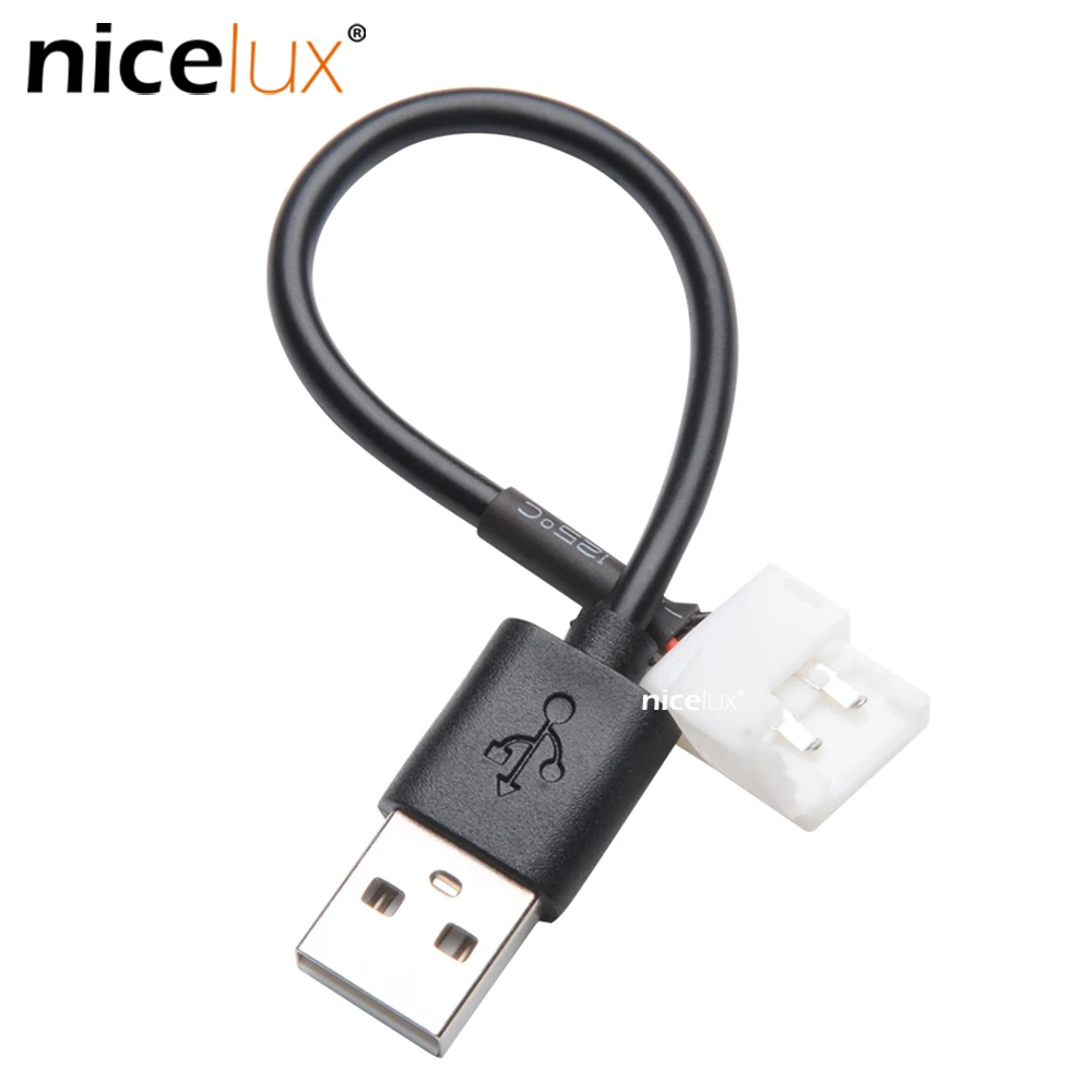 5pcs-2pin-27cm-Cable-LED-Strip-Connectors-8mm-10mm-LED-Connector-to-USB ...