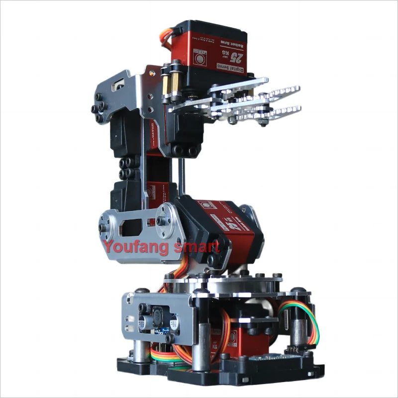 6-DOF-Robotic-Arm-with-Claw-Clamp-Gripper-Kit-Compatible-20Kg-Servo-for ...