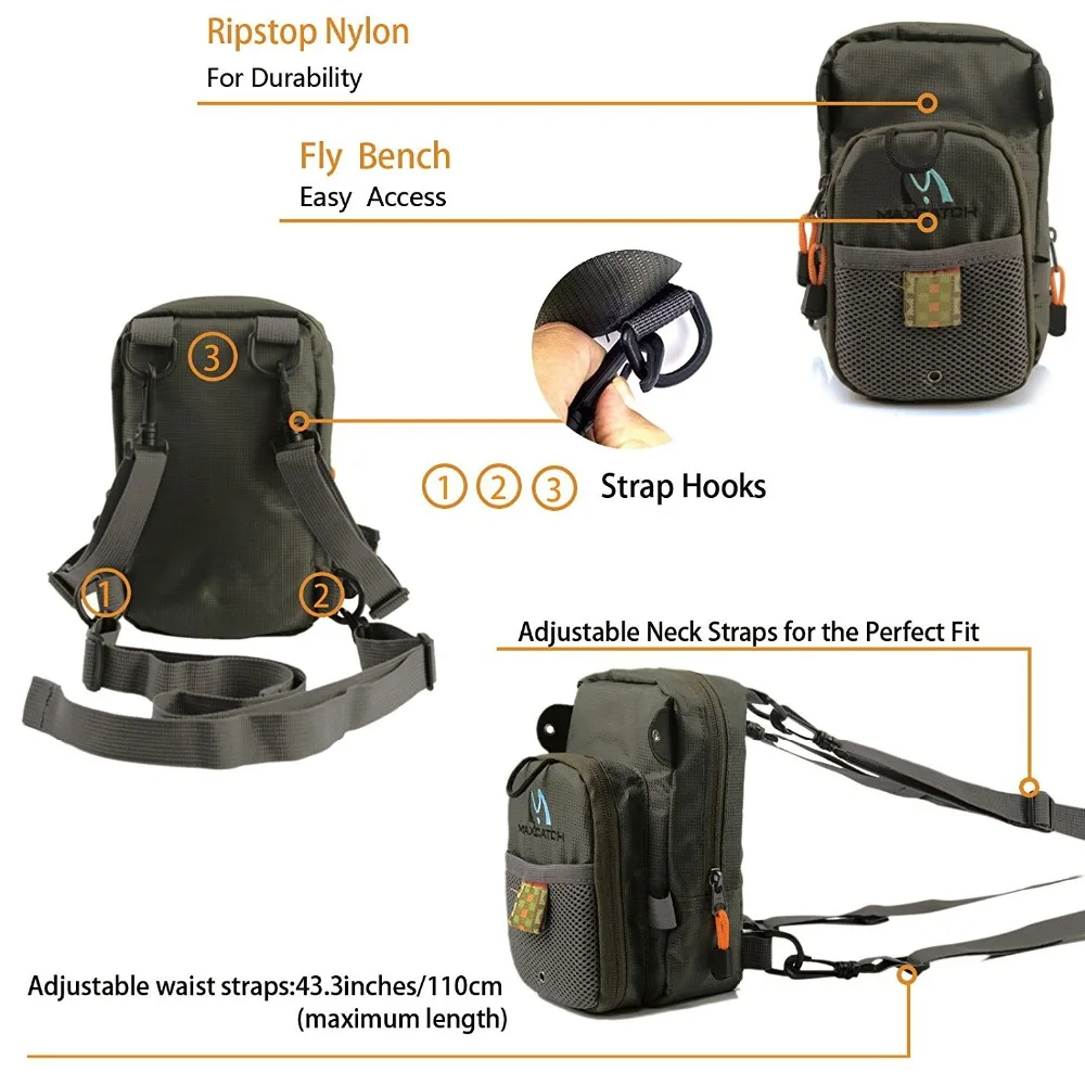 Maximumcatch Fly Fishing Bag Fishing Chest Pack Backpack With Fishing ...