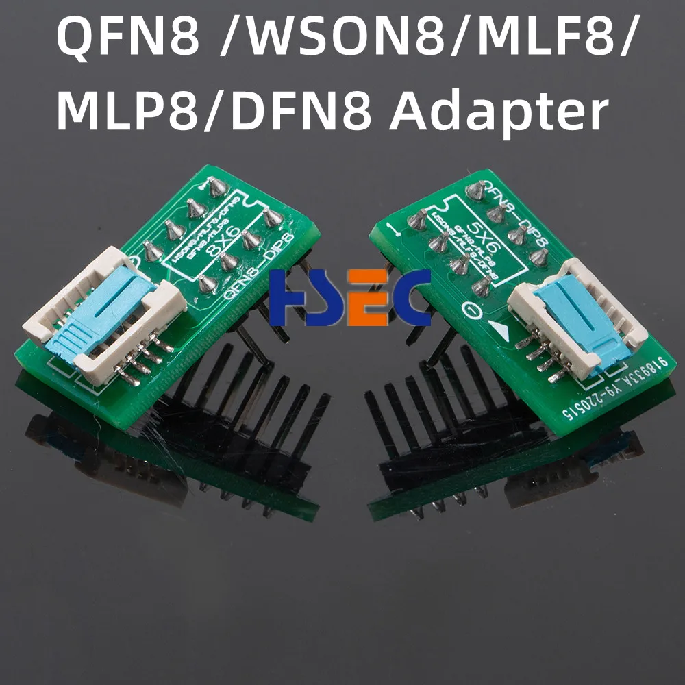 Dfn8 Wson8 Mlf8 Mlp8 Qfn8 To Dip8 Adapter 6*5mm 6*8 Ic Chips Socket For Ch341a Tl866ii Plus ...