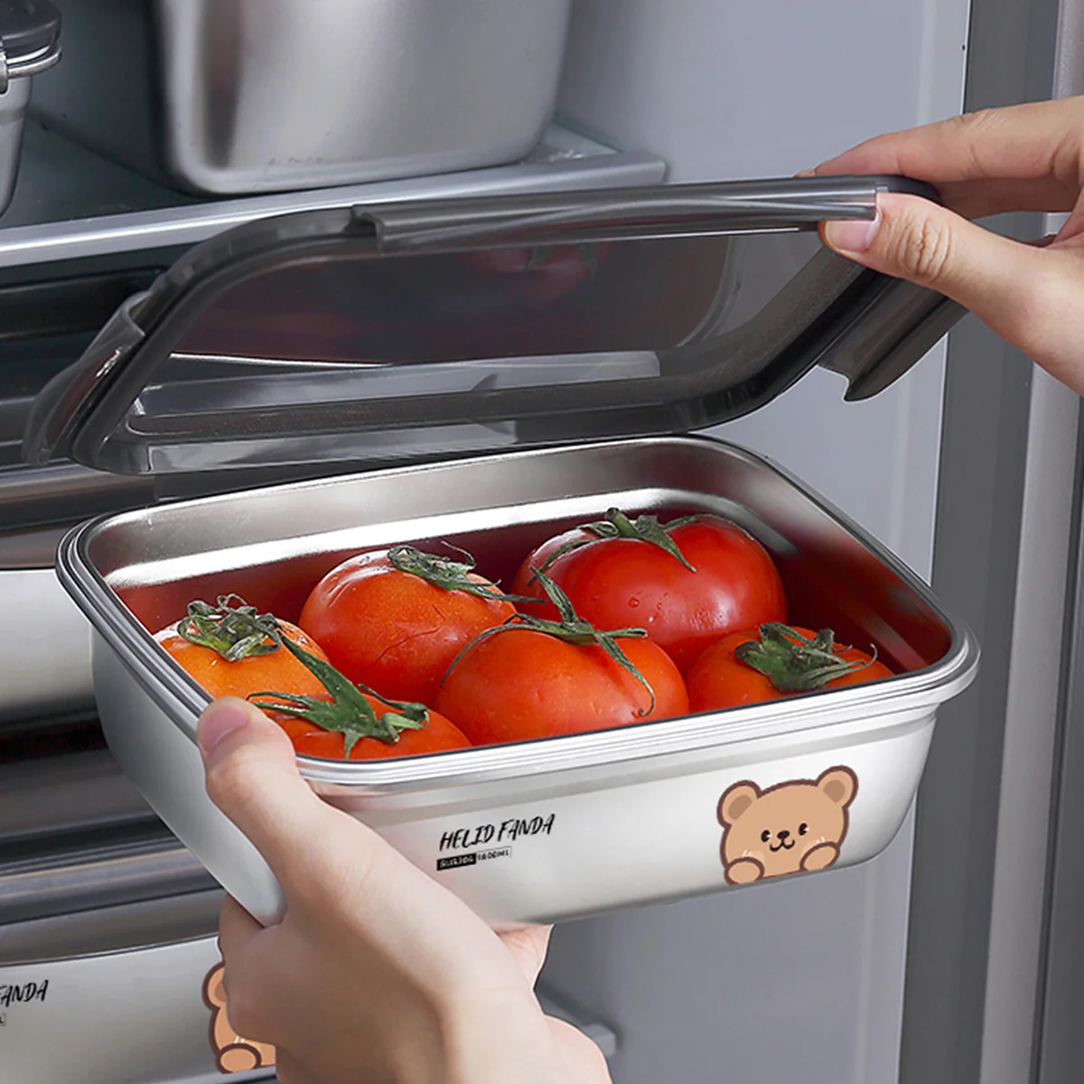 WORTHBUY-Refrigerator-Fresh-keeping-Storage-Box-304-Stainless-Steel ...
