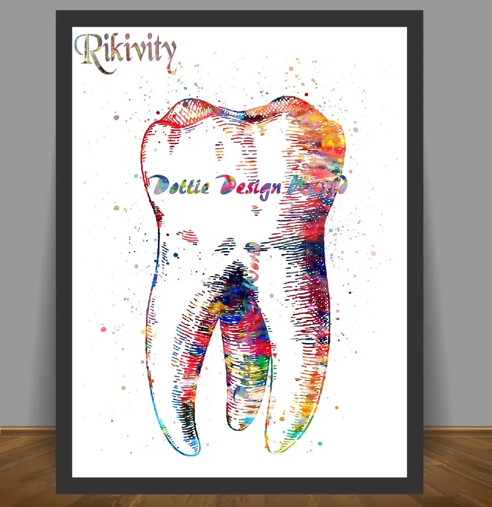 Rikivity Human Anatomy Medical Dental Molar Tooth Poster Prints Canvas ...