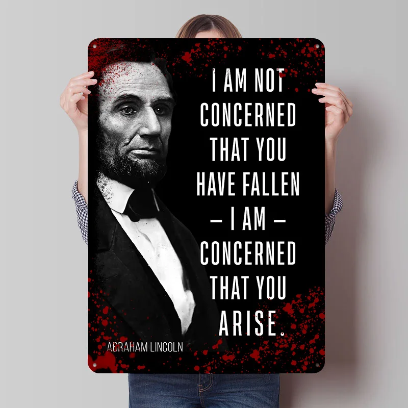 Abraham Lincoln Printed Poster Customized Wall Art Retro Vintage Metal ...