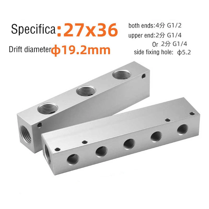 Aluminum Air Manifold Distributor | Pneumatic Connector Manifold - 1/2 ...