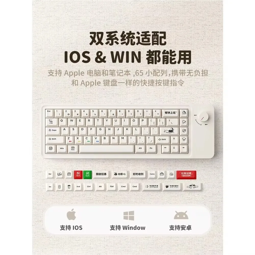 Mikit-M65-Tri-mode-Wireless-Mechanical-Keyboard-Bluetooth-2-4G-Gasket ...