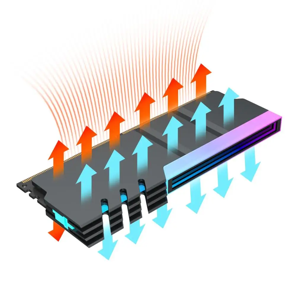1-PC-in-lega-di-alluminio-RAM-Cooling-Shell-dissipatore-di-calore-RGB ...