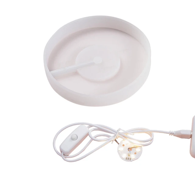 Silicone Mold for LED Lights Display Base Round Square Bases with USB ...