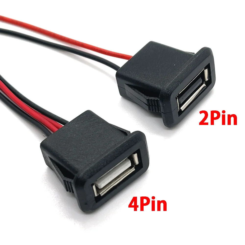 1pc 2wire 4wire USB 2.0 Female Power Jack USB2.0 Charging Port ...
