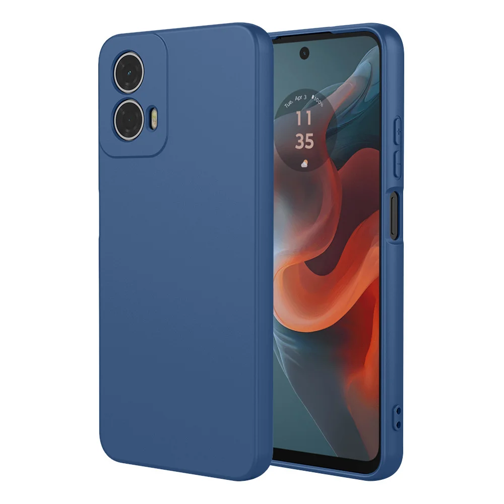 Delicate Liquid Silicone Back Cover Case for Moto G04 (Grass purple)