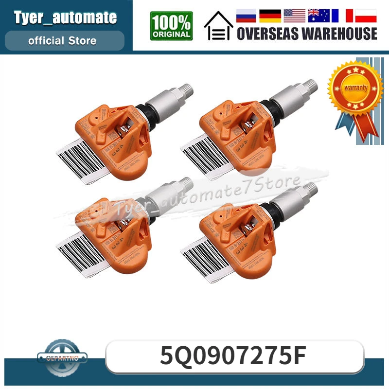 4PCS-433Mhz-5Q0907275F-Tire-Pressure-Monitoring-Sensor-For-Audi-RS3 ...