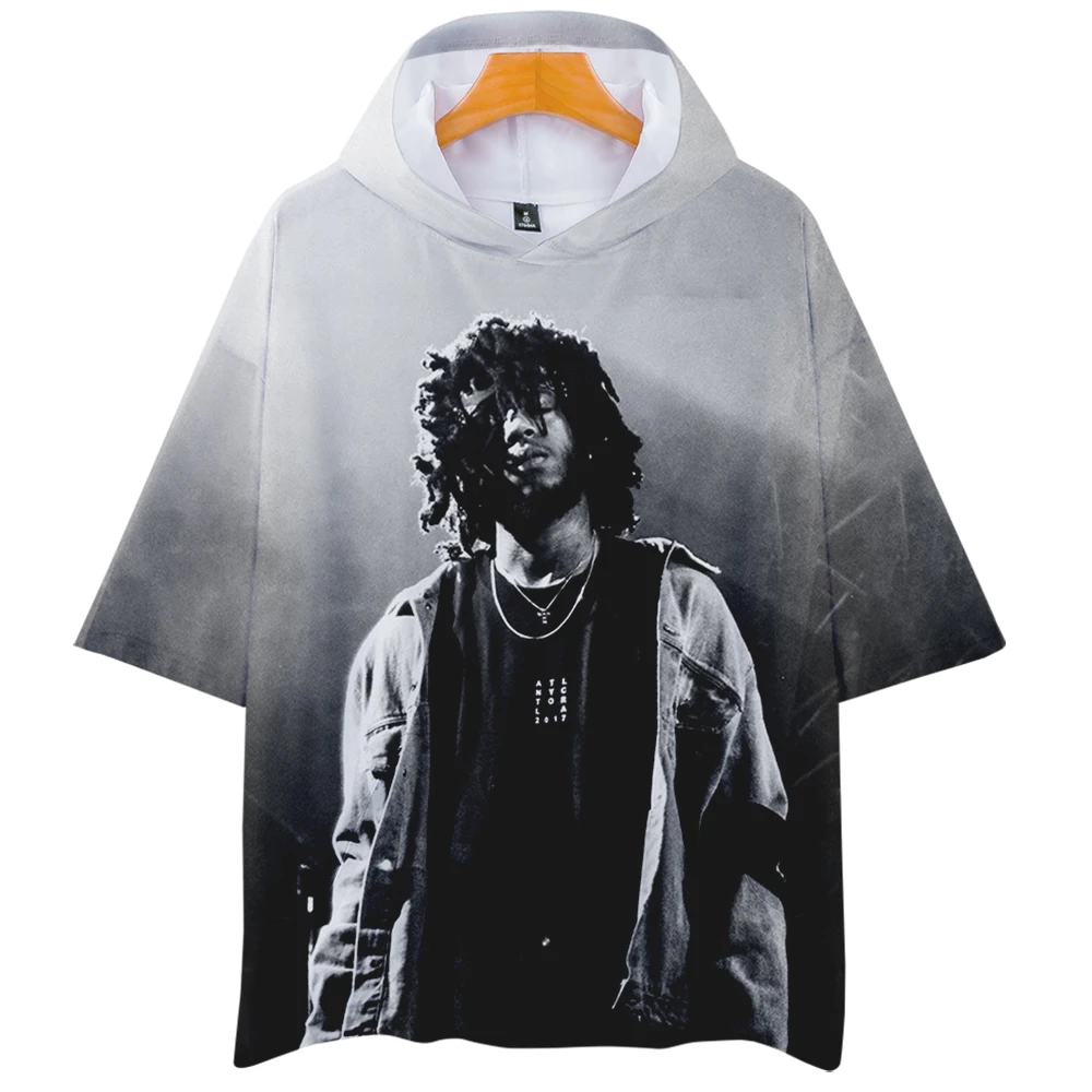 6LACK Hooded T shirts Women/Men Summer Short Sleeve Tshirt 3D Prints ...
