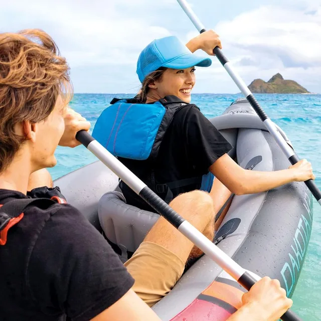 INTEX 2-Person Inflatable Kayak Set, Dakota K2 with 86in Oars and Pump ...