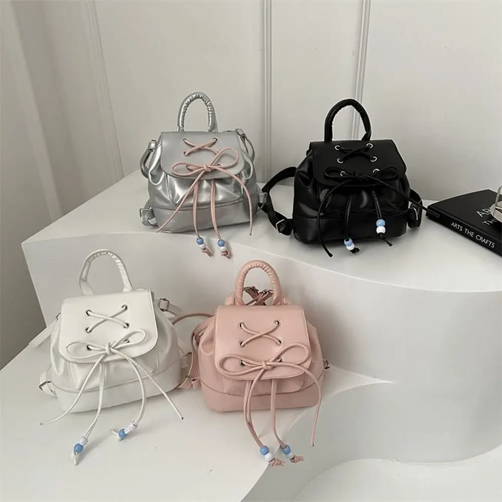 Tie-Bow-Backpack-Simple-Cute-Large-Capacity-School-Bag-Bowknot-Korean ...