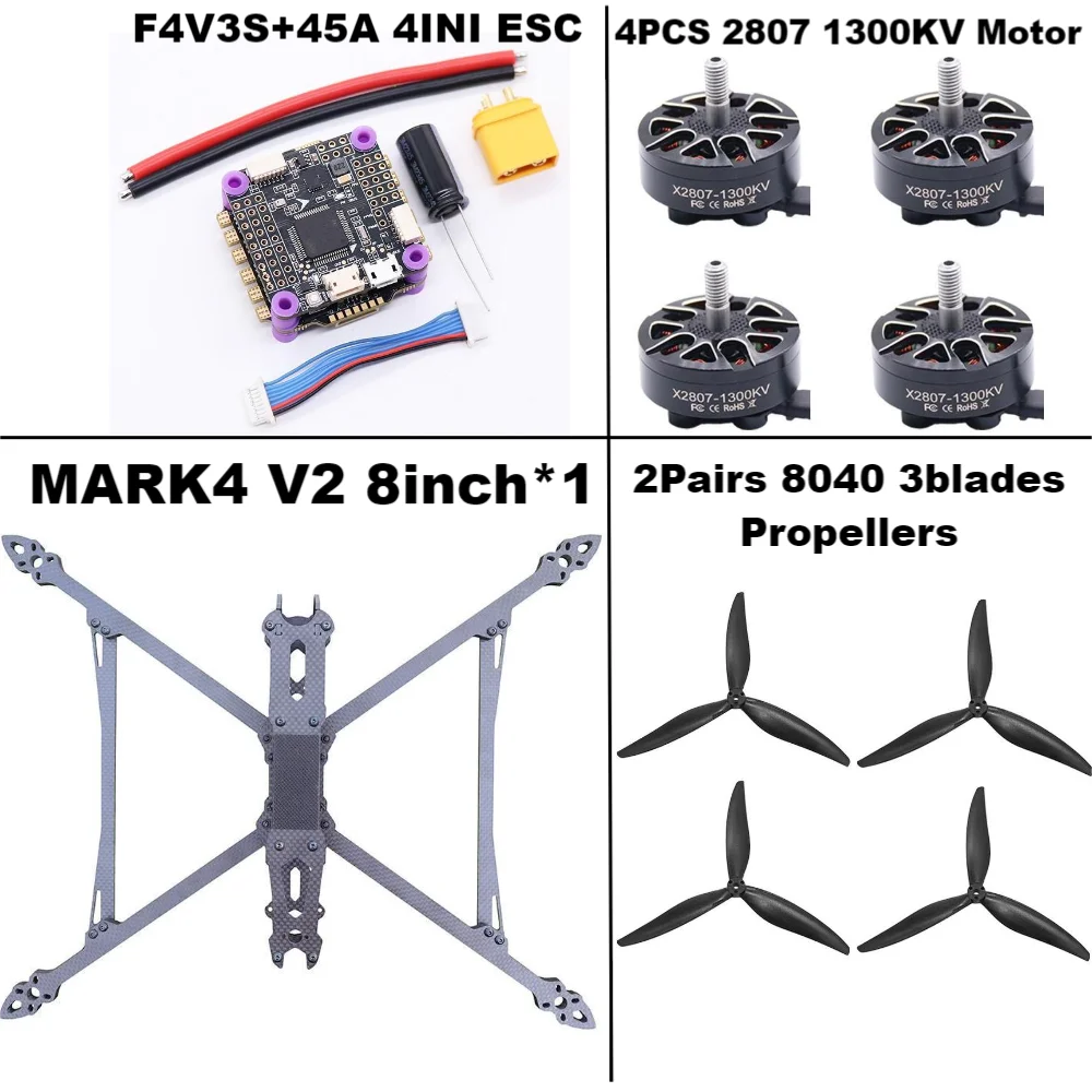 MARK4-V2-8inch-F4V3S-F4V3S-PLUS-Flight-Control-45-60A-4INI-ESC-rack ...