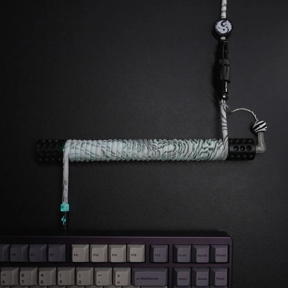 Keyboard Customized Spiral Coiled Cable Luminous Weight Rod Reel ...