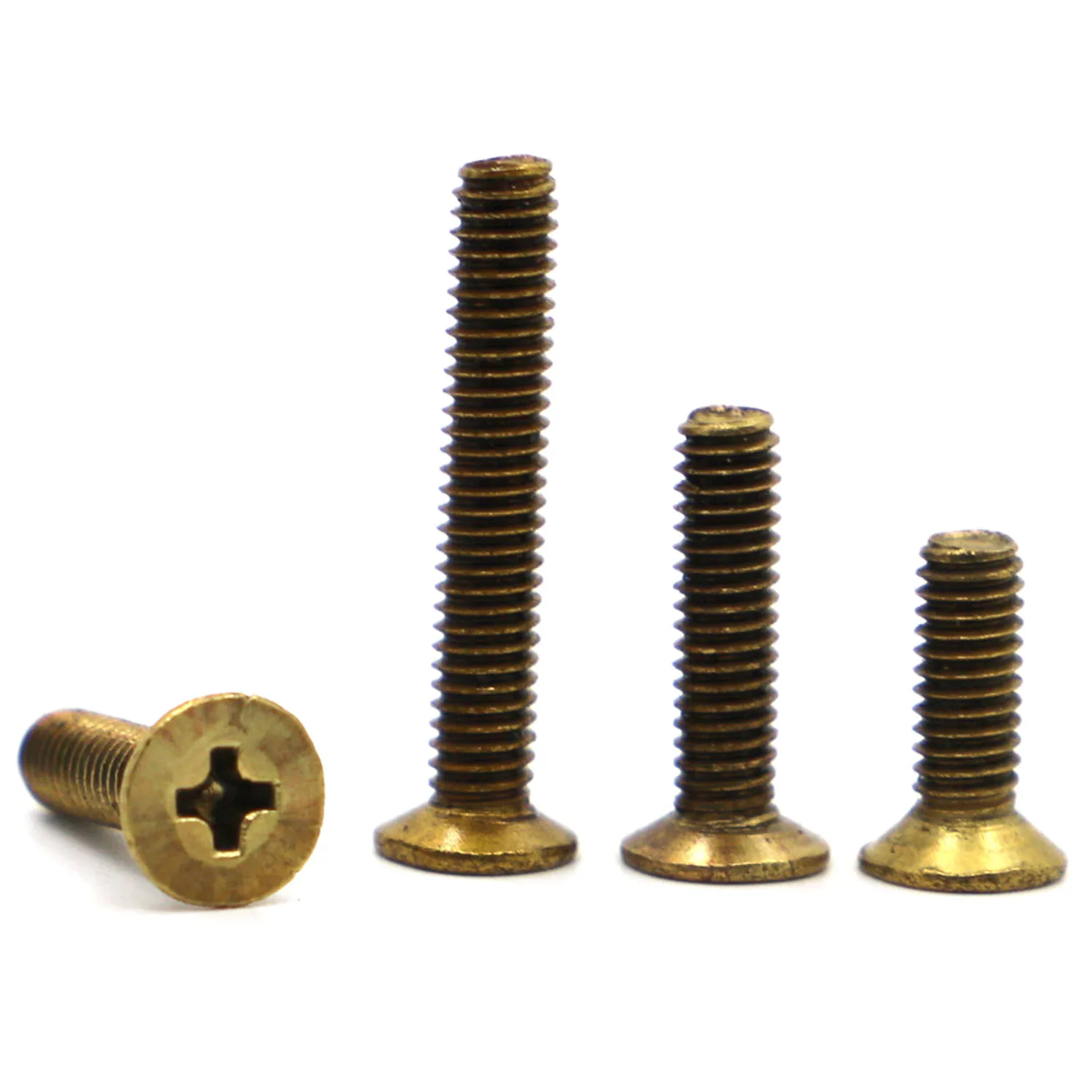 Vis cruciforme Phillips coulé à tête plate, cuivre massif, laiton, seau cruciforme, 2,2 à vis ...