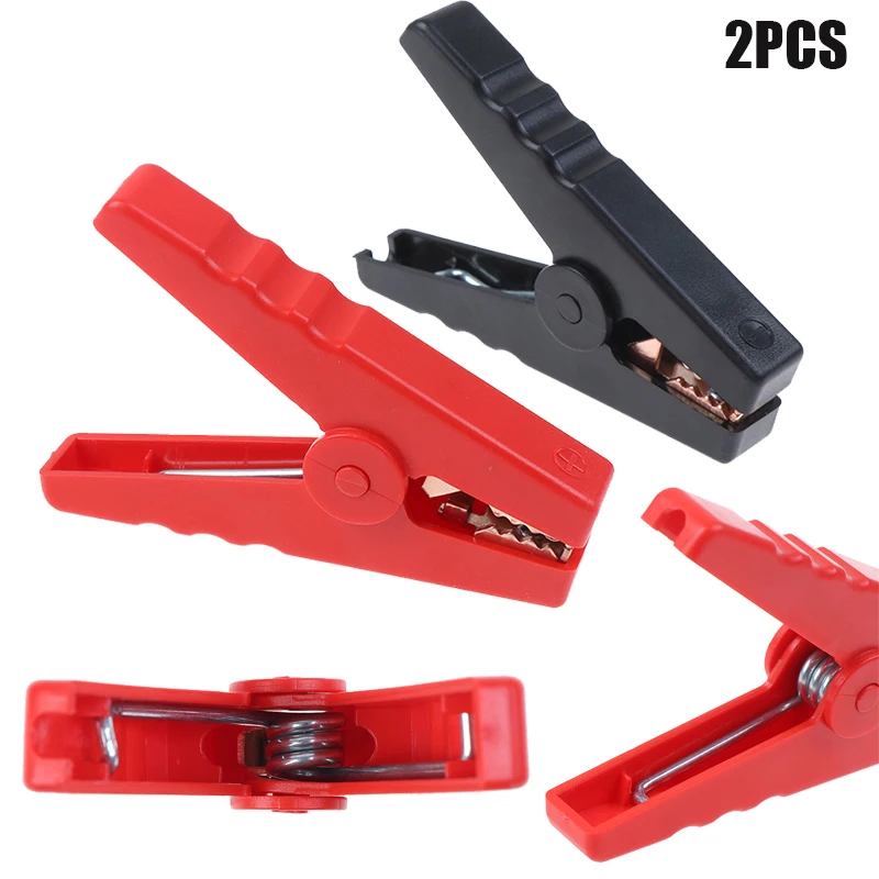 2PCS 100A Large Crocodile Alligator Clips - Insulated Clamps for Car ...