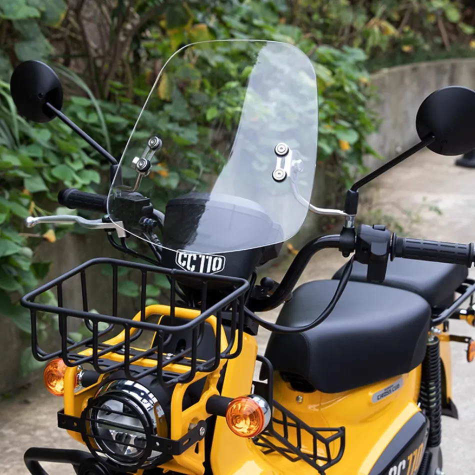 Motorcycle-Cub-CC110-Windscreen-Windshield-Wind-Screen-Front-Glass-For ...