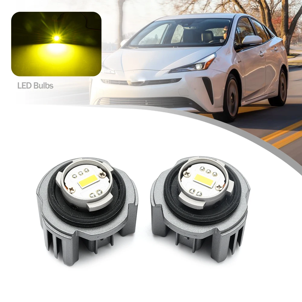 2Pcs Car Led Amber Front Fog Headlight Parking Position Lights Head ...