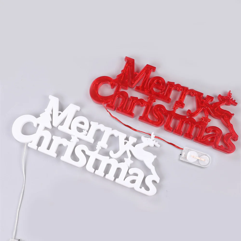 Merry Christmas Sign Lighted