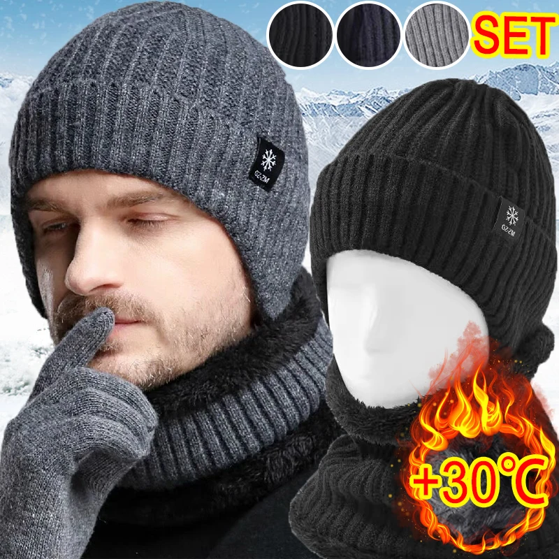 Winter-Warm-Caps-with-Face-Neck-Protect-Cover-Men-Velvet-Coral-Fleece ...
