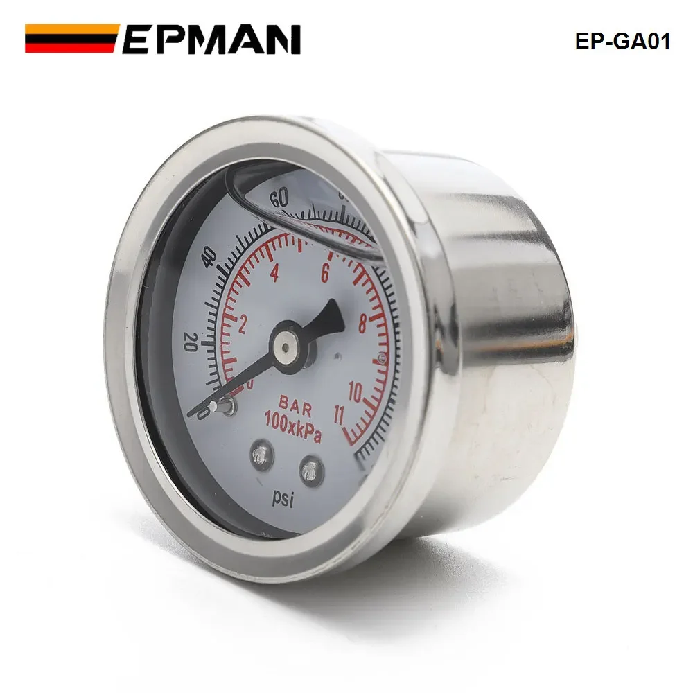 EPMAN-Fuel-Pressure-Gauge-Liquid-0-160-psi-Oil-Press-Gauge-Fuel-Gauge ...