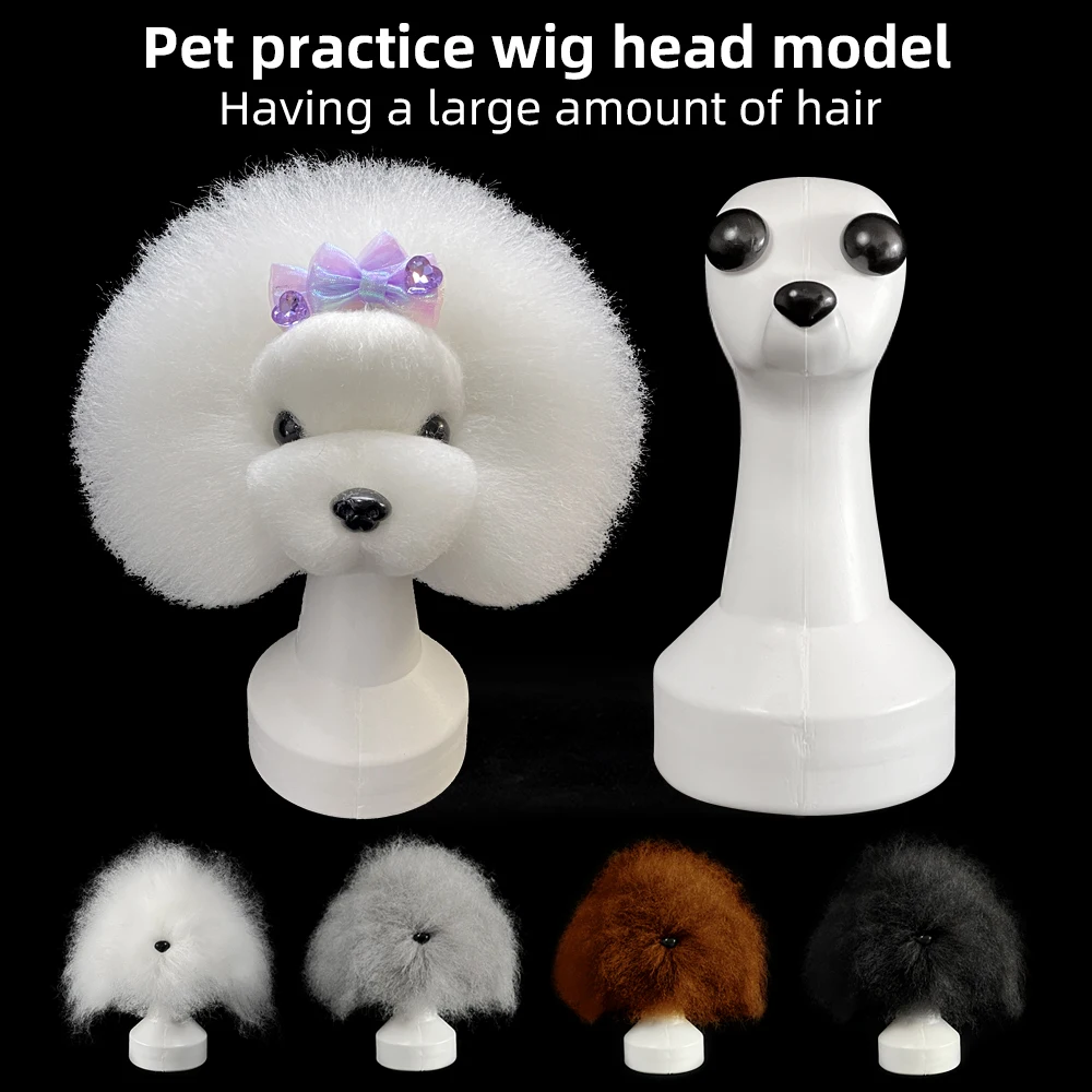 teddy Pet simulated head hair fake dog head model beautician practice ...