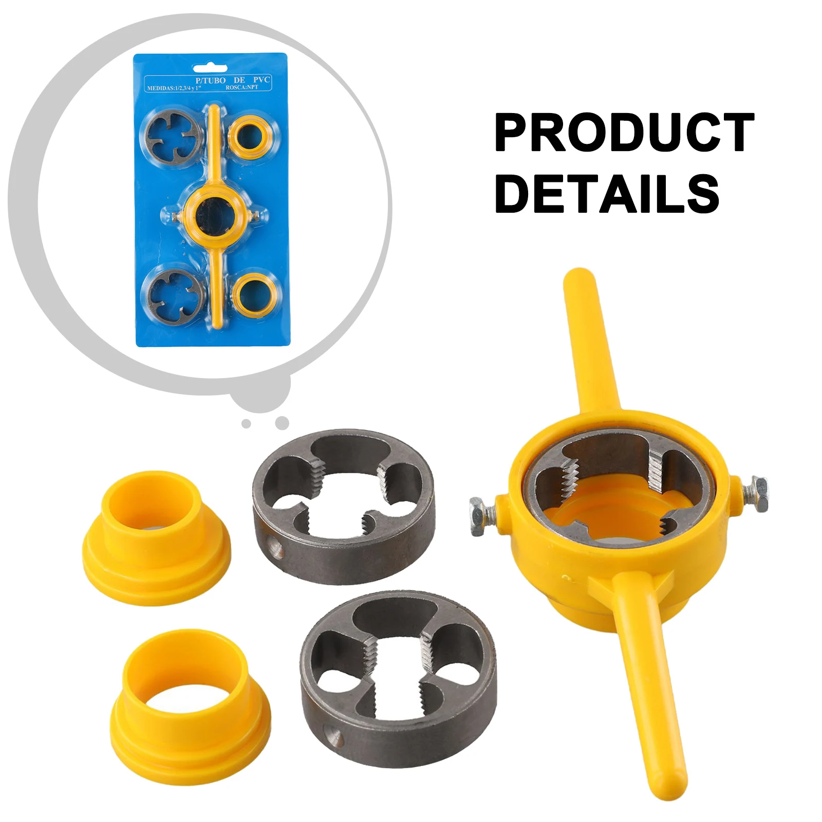 6pcs-Manual-Pipe-Threader-Kit-1-2-3-4-1Inch-Plumbing-PVC-Thread-Maker ...