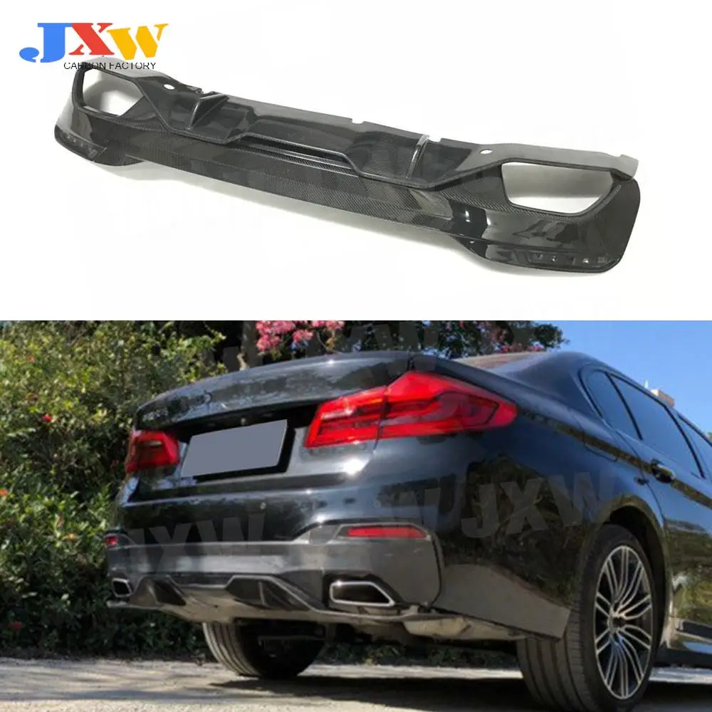 Carbon-Fiber-Rear-Diffuser-Spoiler-For-BMW-5-Series-G30-G31-G38-M-Tech ...