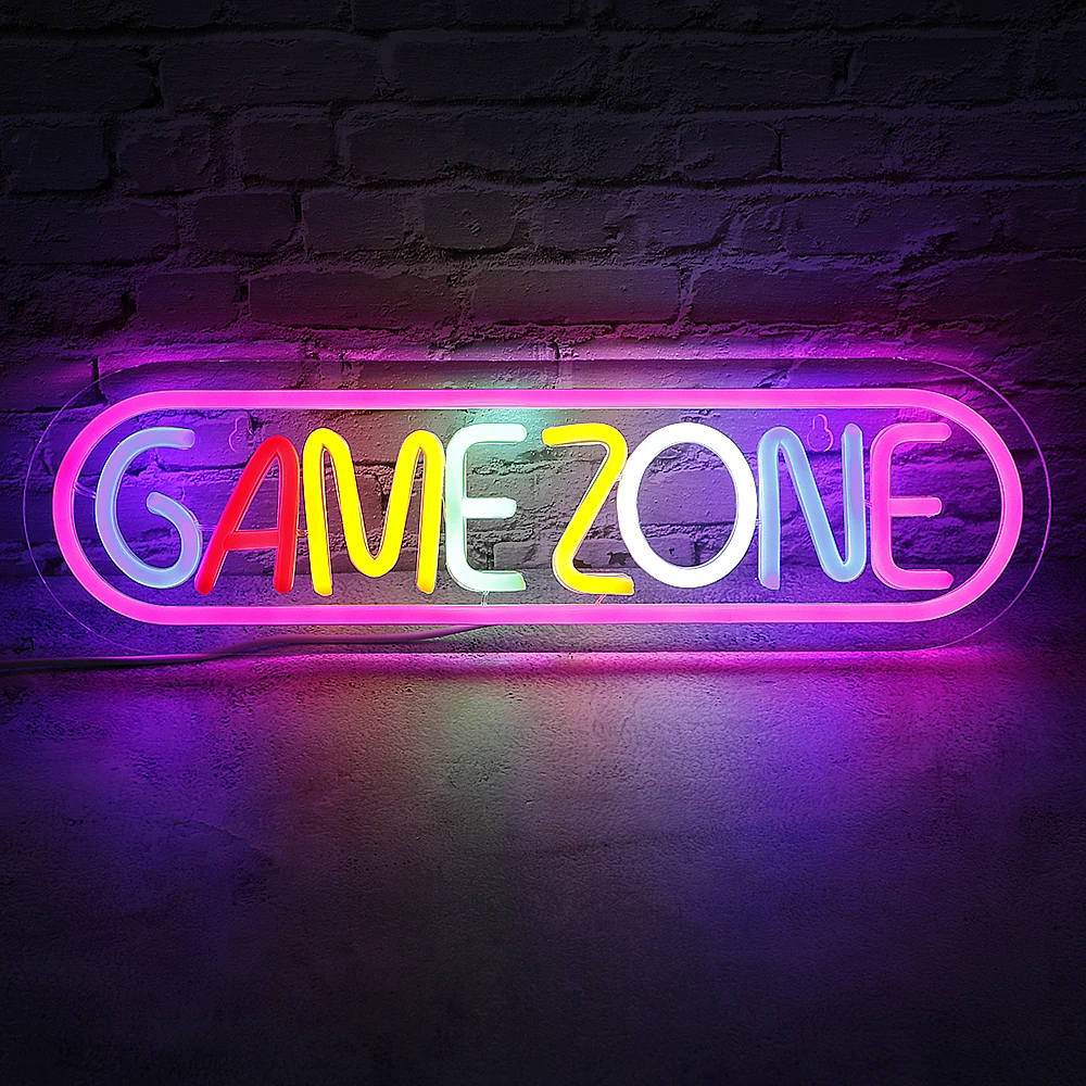 Colorful Game Zone Neon Sign Gaming Led Neon Light Signs for Wall Decor ...