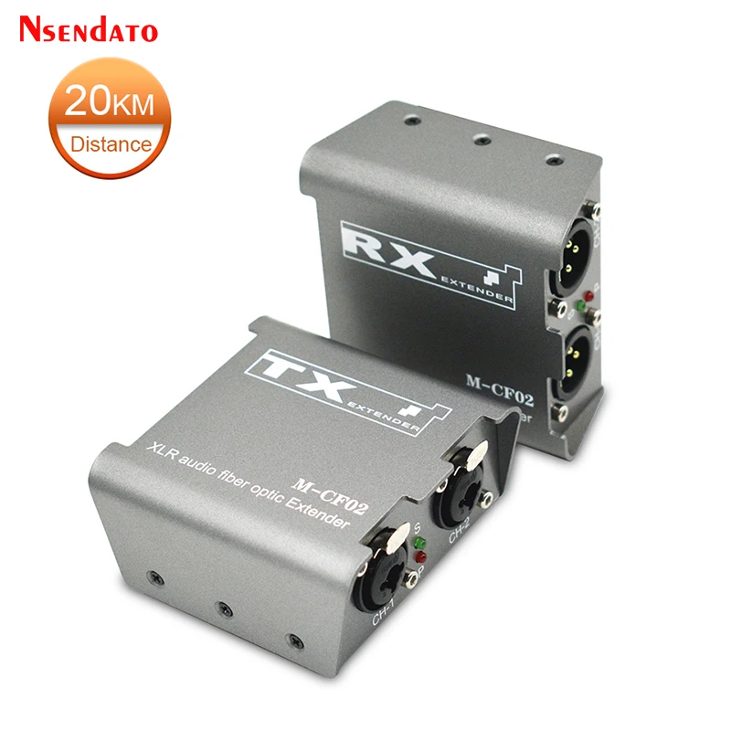 1-2-CH-XLR-Audio-Fiber-Optical-Extender-Over-SC-Fiber-Optical-up-to ...