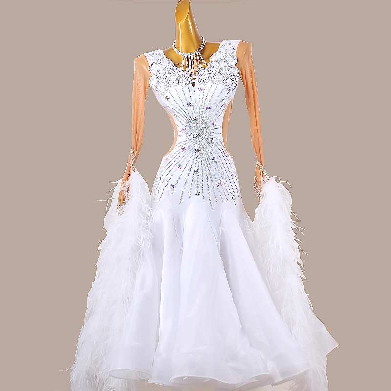 New Ballroom Dance Dress Women Competition Waltz Dance Dress Modern ...