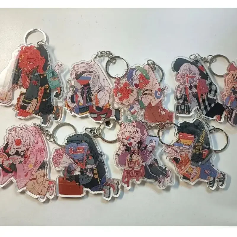 Countryhumans-Keychain-Man-Anime-Acrylic-Key-Chain-Women-Key-Ring-Chain ...
