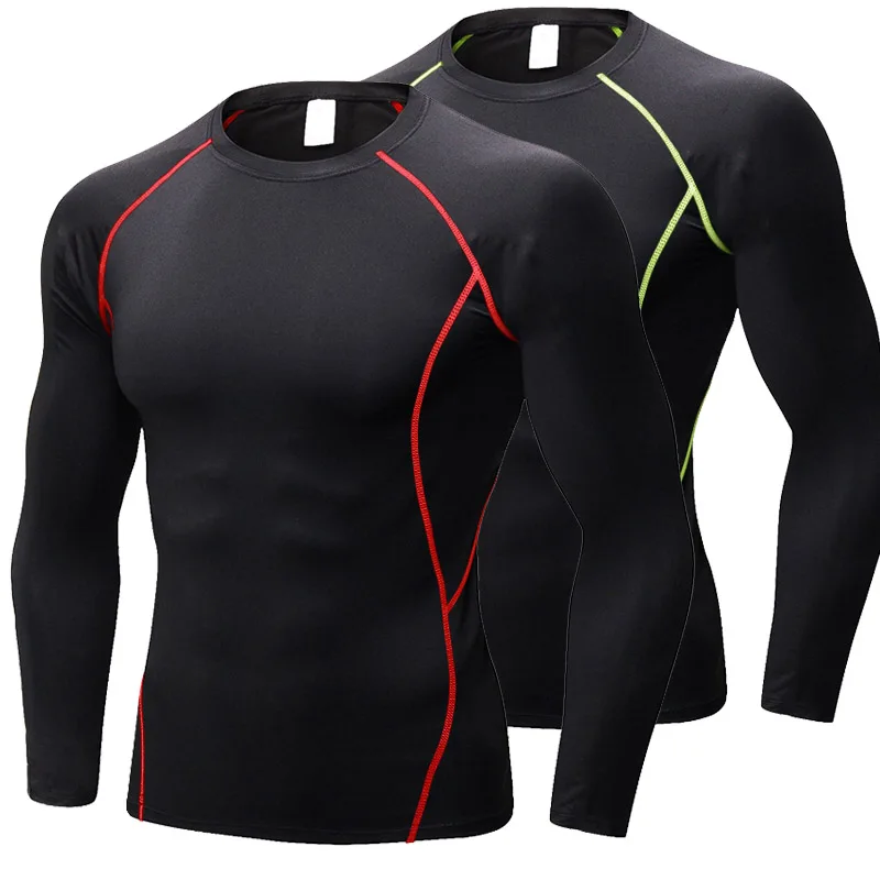 Long-Sleeve-Tshirt-Compression-Shirt-Men-Fitness-Gym-Running-Shirt ...