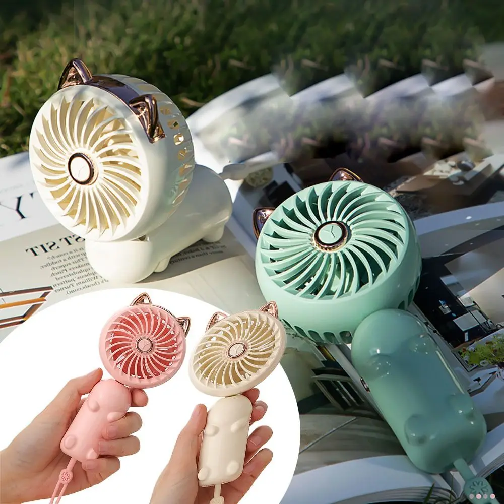 New-Desktop-Student-Foldable-Cooler-Handheld-Fan-USB-Rechargeable-Fan ...