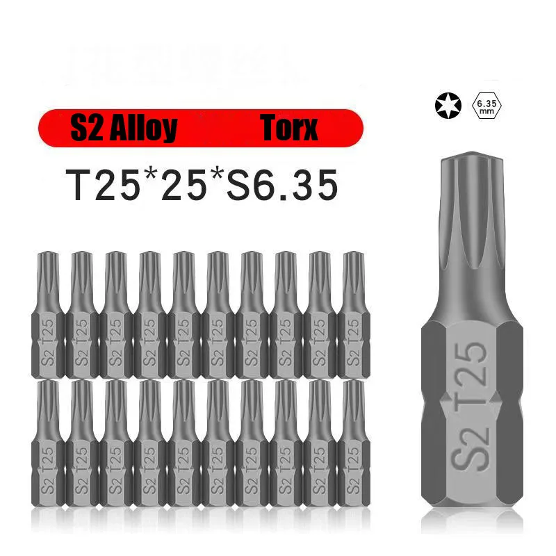 Torx-Chave-De-Fenda-Bit-Set-Hex-Shank-High-Torque-6-Ponto-Estrela-Cabe ...