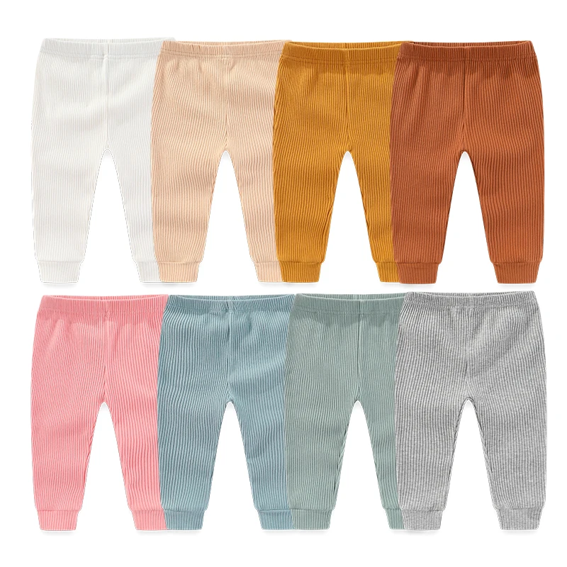 3 Pack Solid Color Baby Boy Girl Pants Cotton Soft Newborn Unisex ...