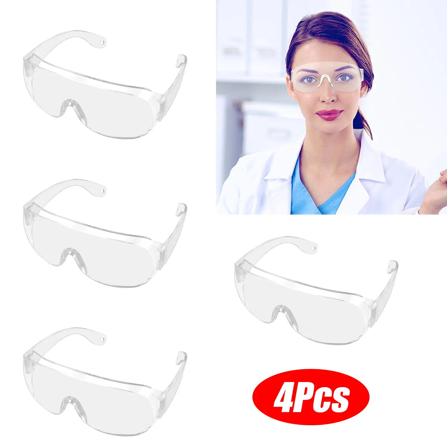 Safety Protective Glasses Eye Protection Unisex Eyewear Construction ...
