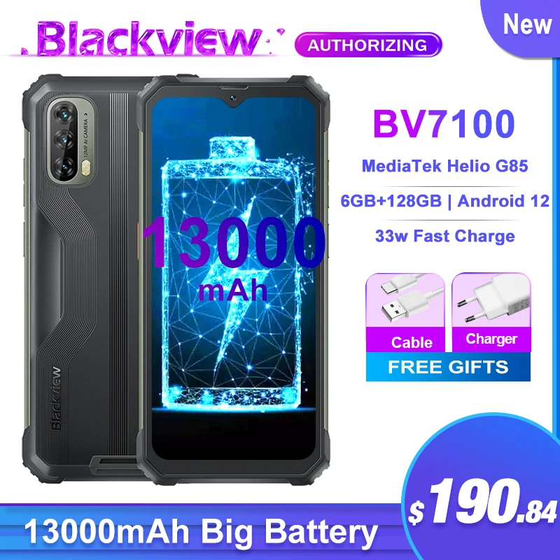 Blackview Bv7100 12 6gb 128gb 13000mah - Bv7100 13000mah Phone 6gb 128gb Android - Aliexpress