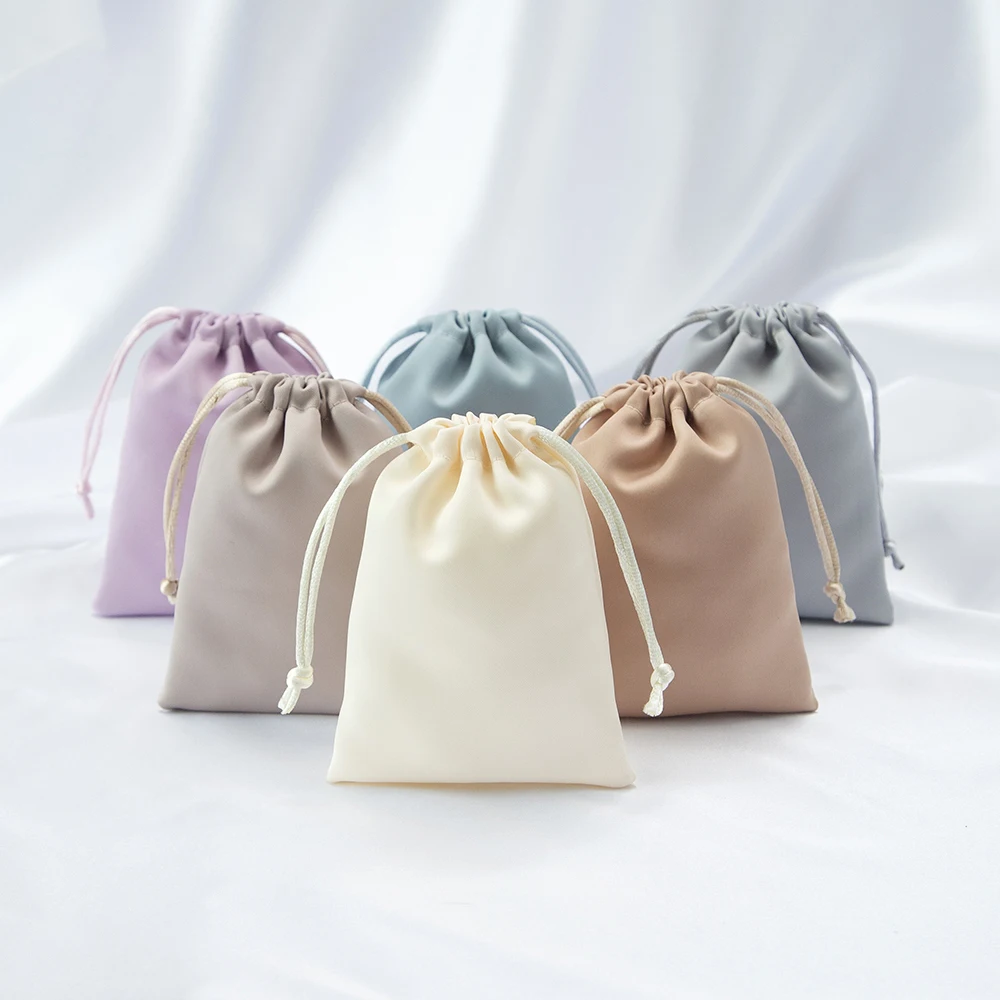 5pcs Silk Satin Jewelry Small Gift bags 7x9cm Velvet Drawstring Ring ...