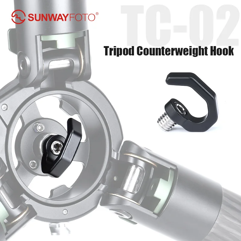 SUNWAYFOTO TC-01 Tripod Counterweight Hook for Tripod with 3/8''-16 ...