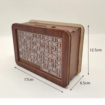 1000/2000/3000/5000/10000 Euro Money Box Wooden Piggy Bank with ...