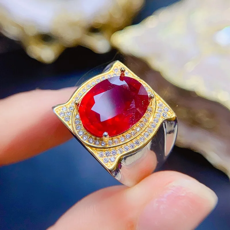 Ruby Stone Ring Men