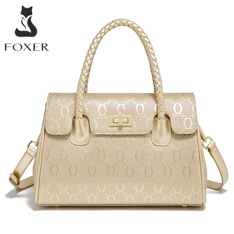 FOXER-Fashion-Women-s-Workplace-Golden-Tote-Luxury-Lady-High-Capacity ...