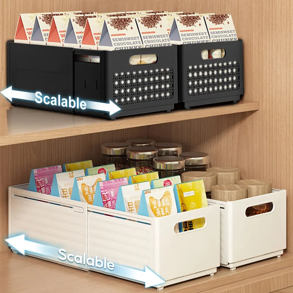 1-3PCS-Length-Adjustable-Storage-Box-Retractable-Drawer-Organizer ...