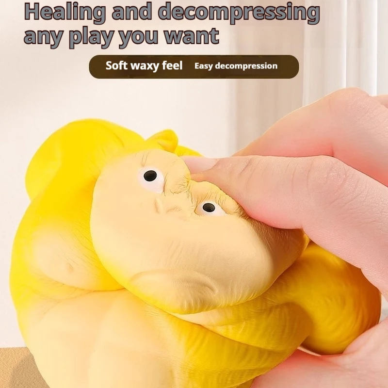Yellow-Gorilla-Decompression-Toy-Slow-Rebound-Sticky-Toy-Comical ...