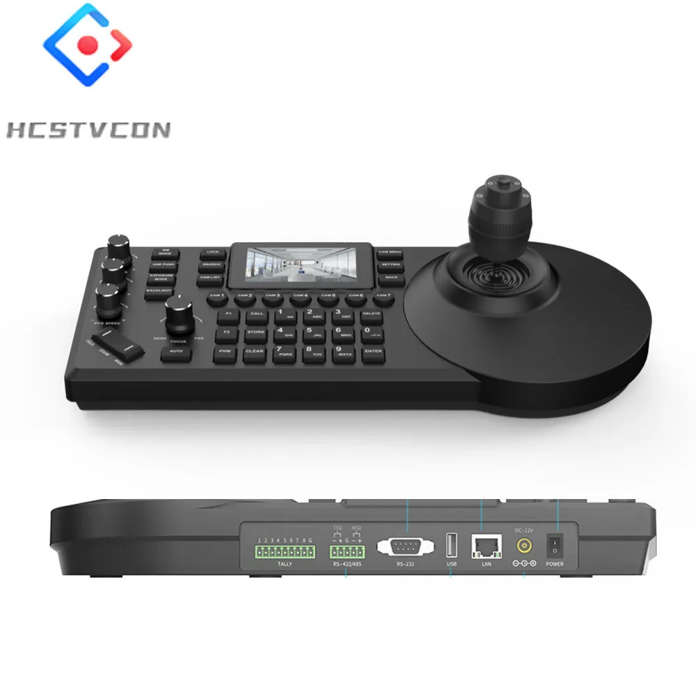 NDI POE Control Keyboard Video Conference Camera 3 inch Color Screen ...