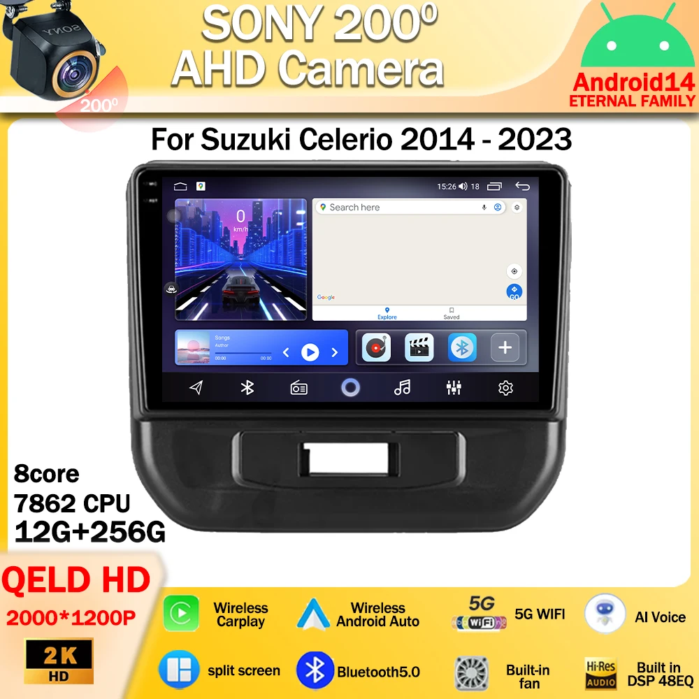 Android-14-For-Suzuki-Celerio-2014-2023-Car-Radio-Multimedia-Video ...